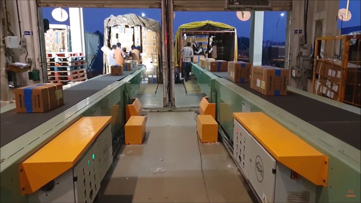 Online Barcode Verification System – Intralogistics Material & Data Flow