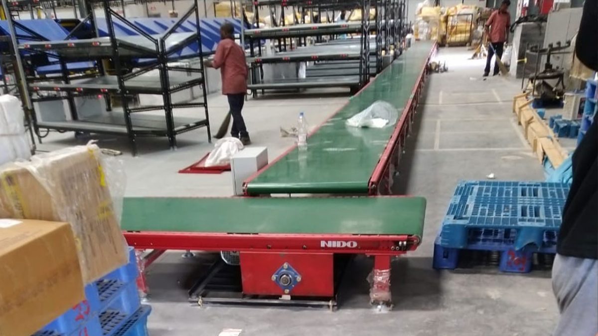 Bagging / Belt Conveyor – Intralogistics Material & Data Flow